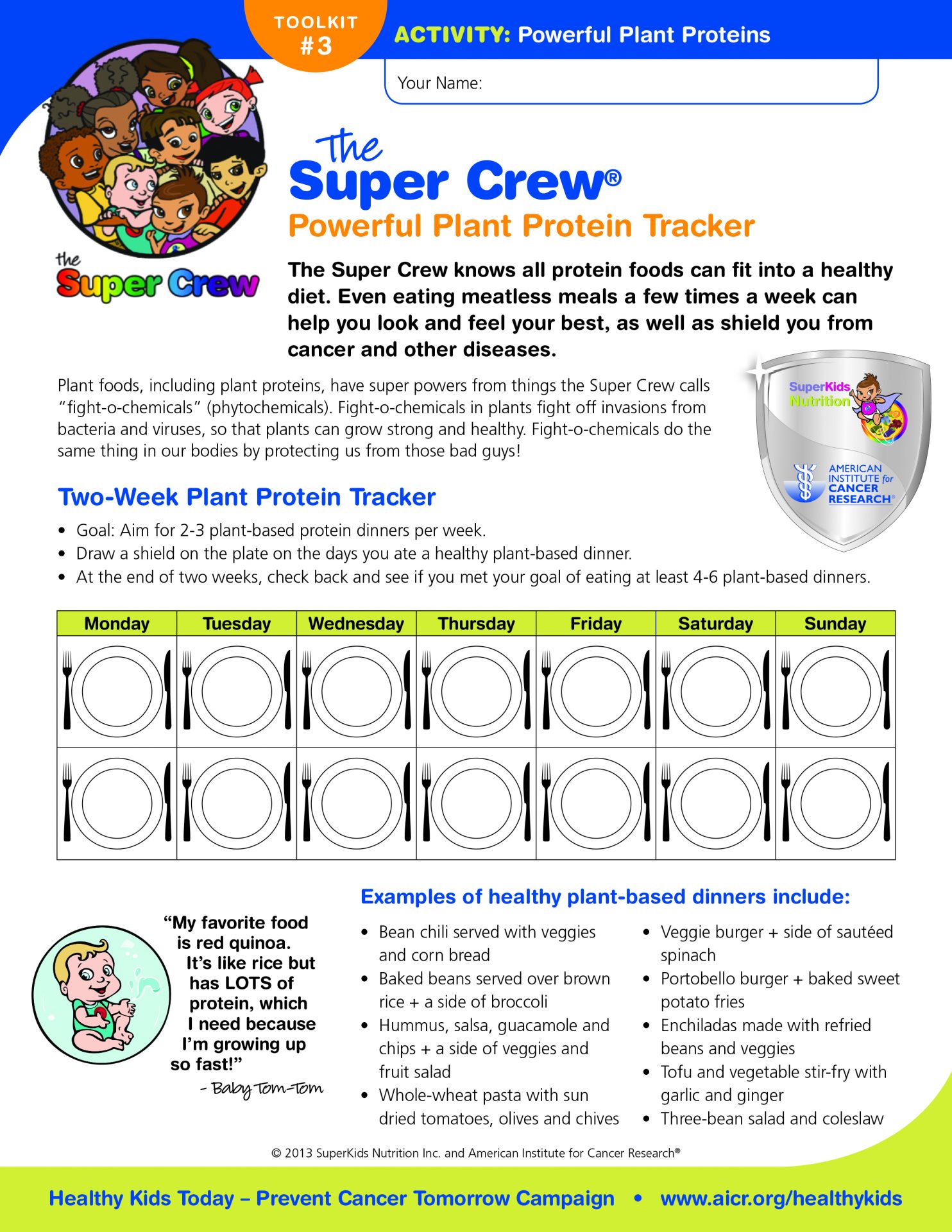 Healthy Proteins Tracker - American Institute for Cancer Research