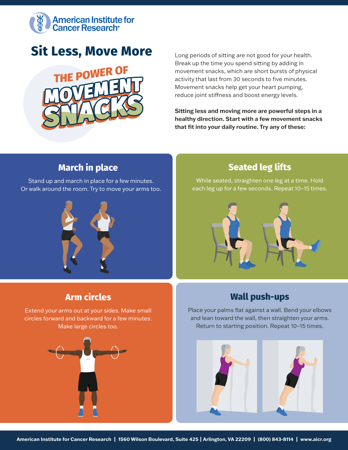 The Power of Movement Snacks - American Institute for Cancer Research